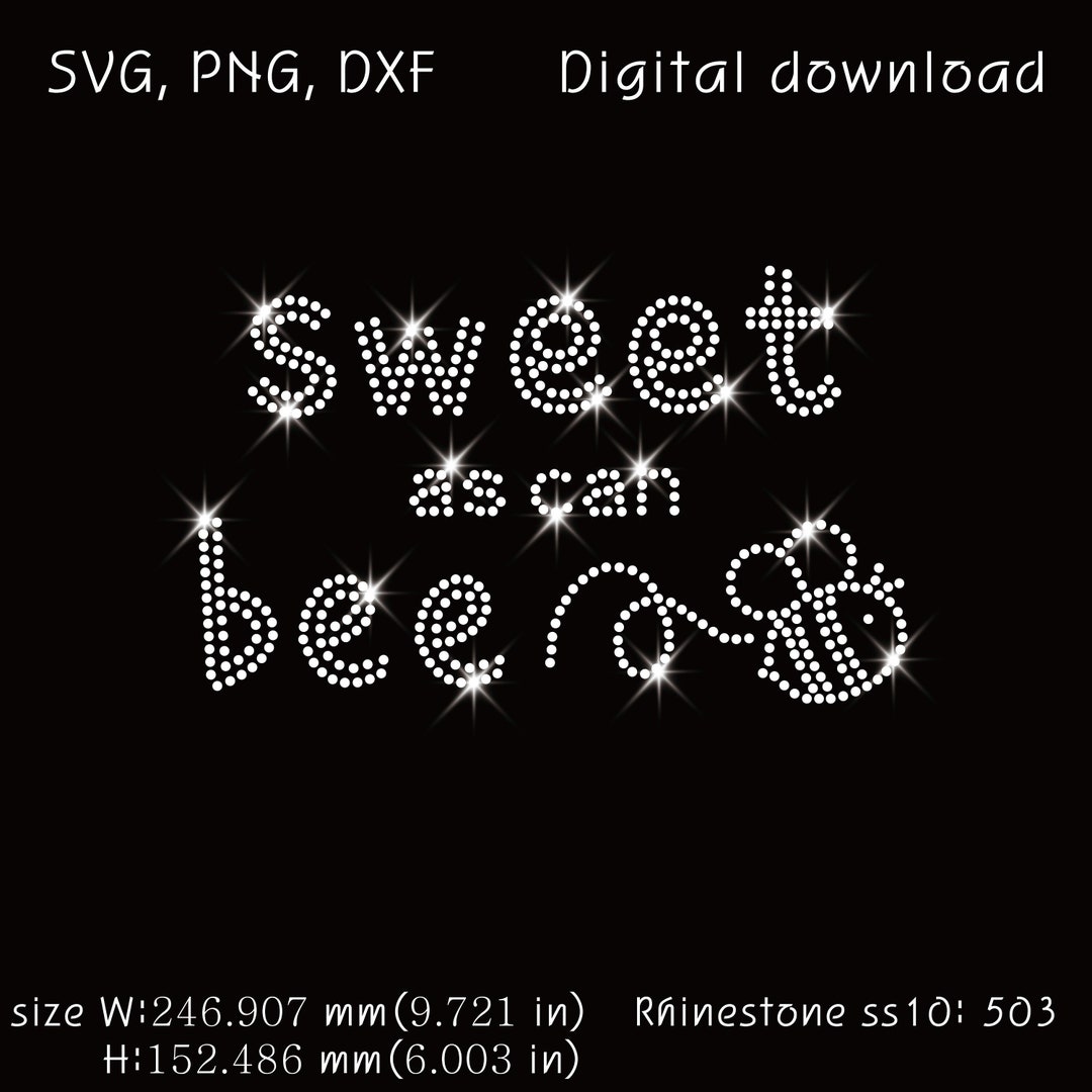 Bee Download, Rhinestone Templates, Svg, Png, Dxf - Etsy