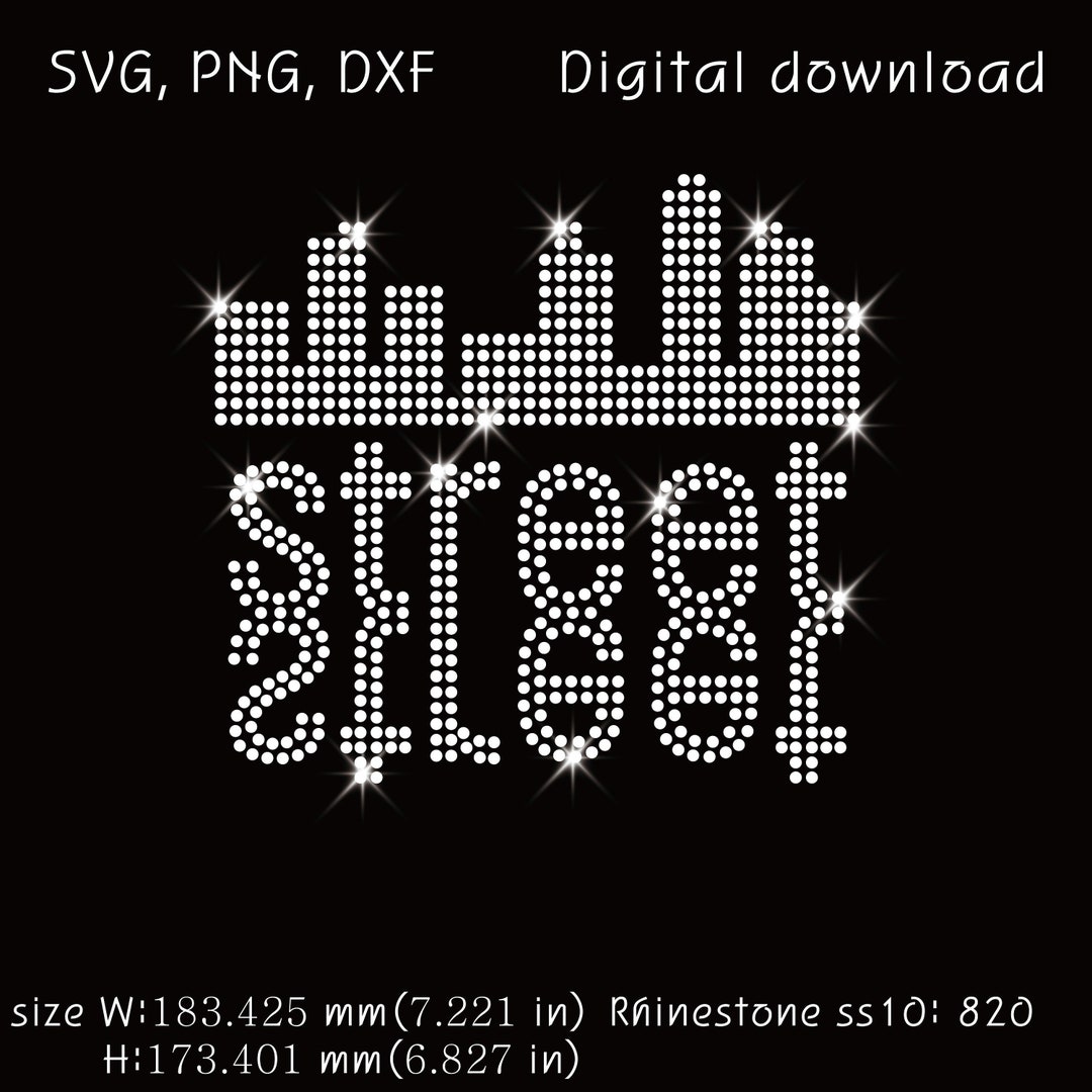 Street Digital Download, Rhinestone Templates, Svg, Png, Dxf - Etsy