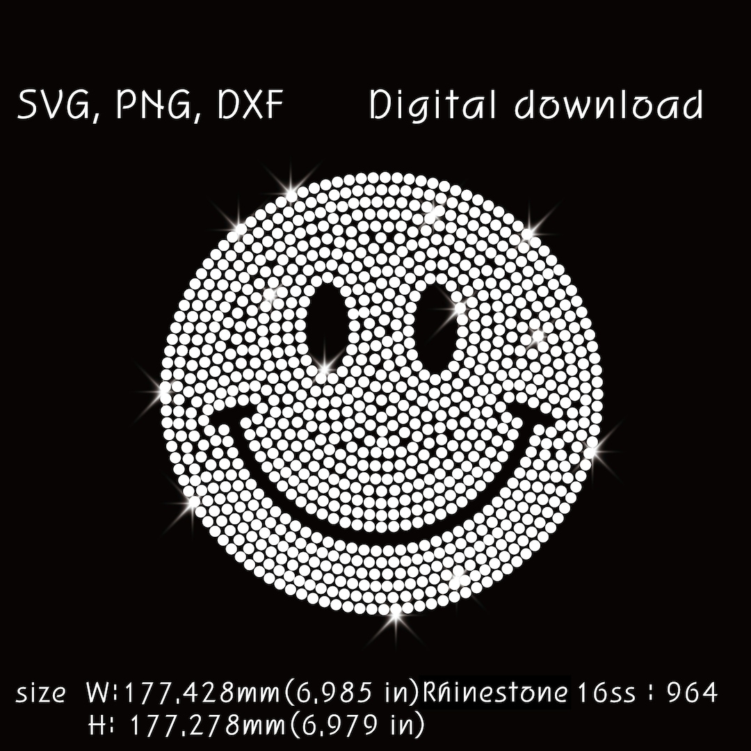 Smile, Digital Download, Ss16, Rhinestone Templates, Svg, Png, Dxf - Etsy