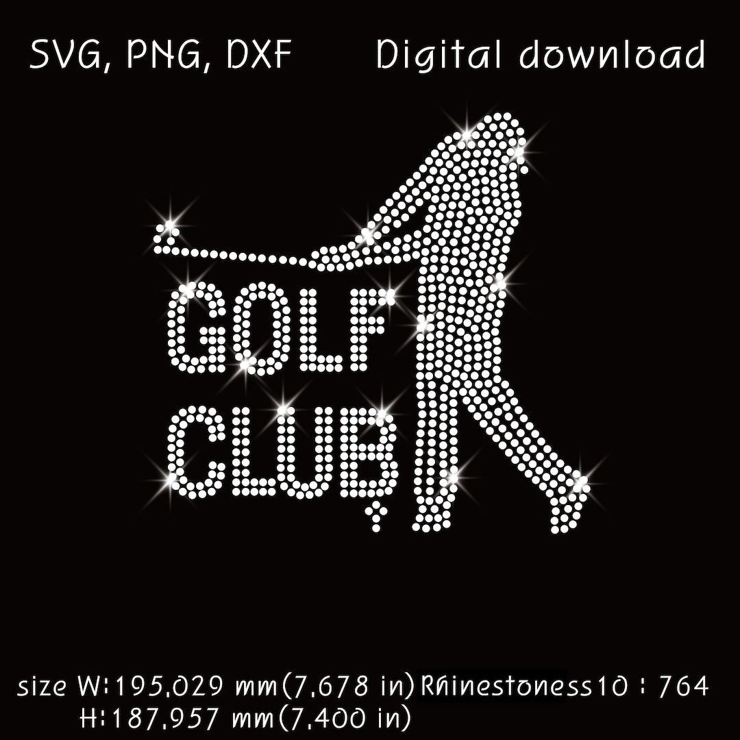Golf, Download, Rhinestone Templates, Svg, Png, Dxf - Etsy