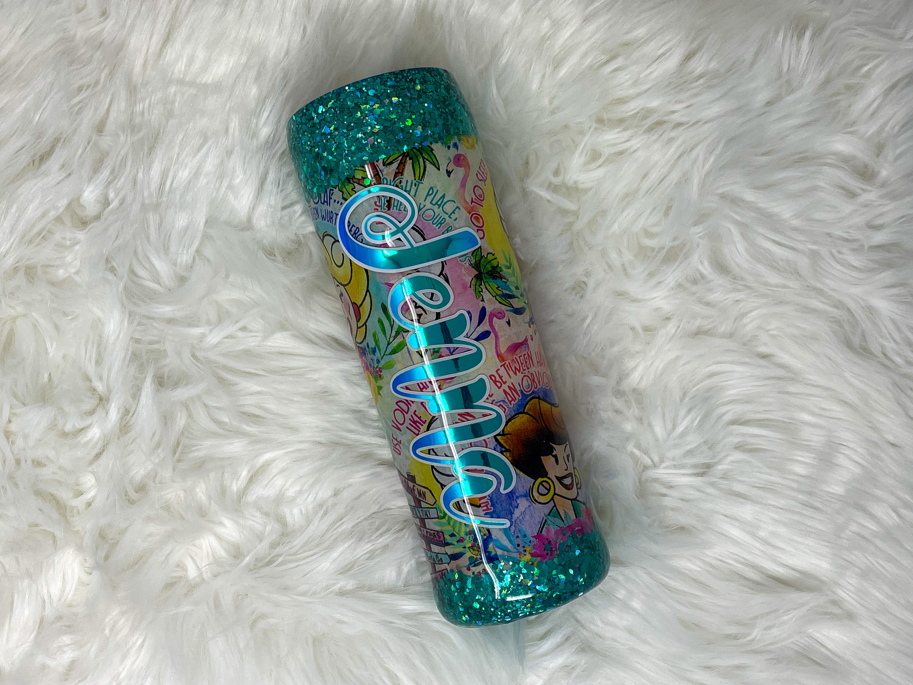 Golden Girls Tumbler Glitter Tumbler Personalized Glitter - Etsy