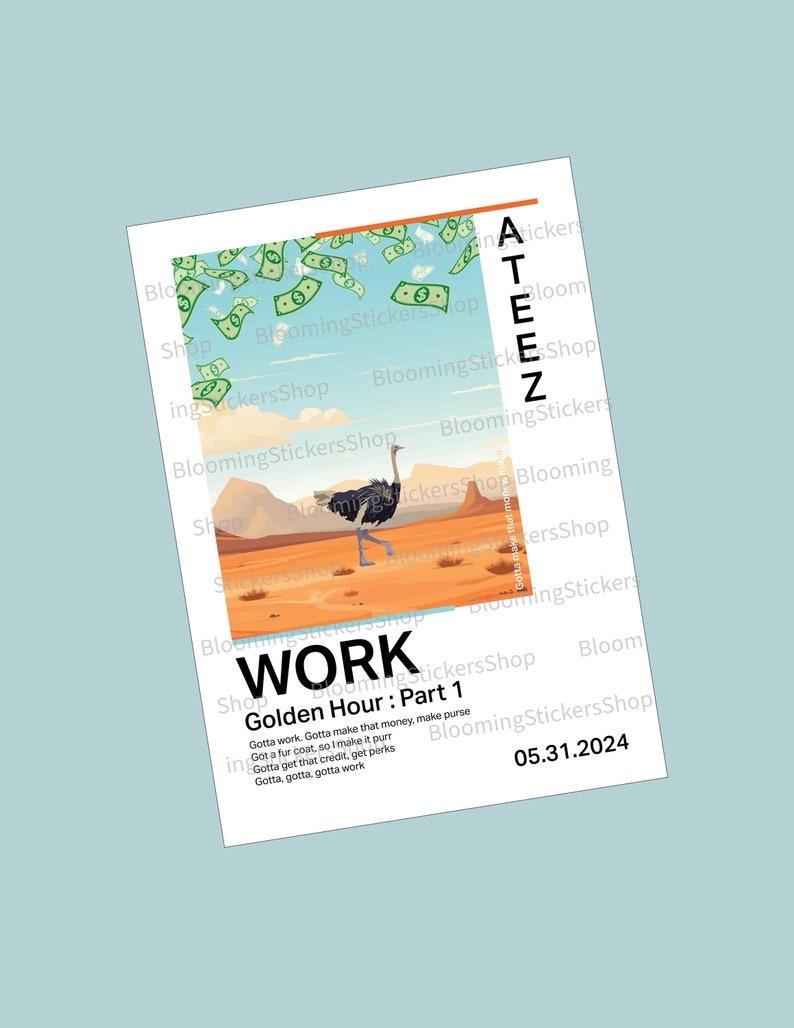 Ateez work Mini Poster Digital Download Aesthetic Kpop Wall Art Easy to ...