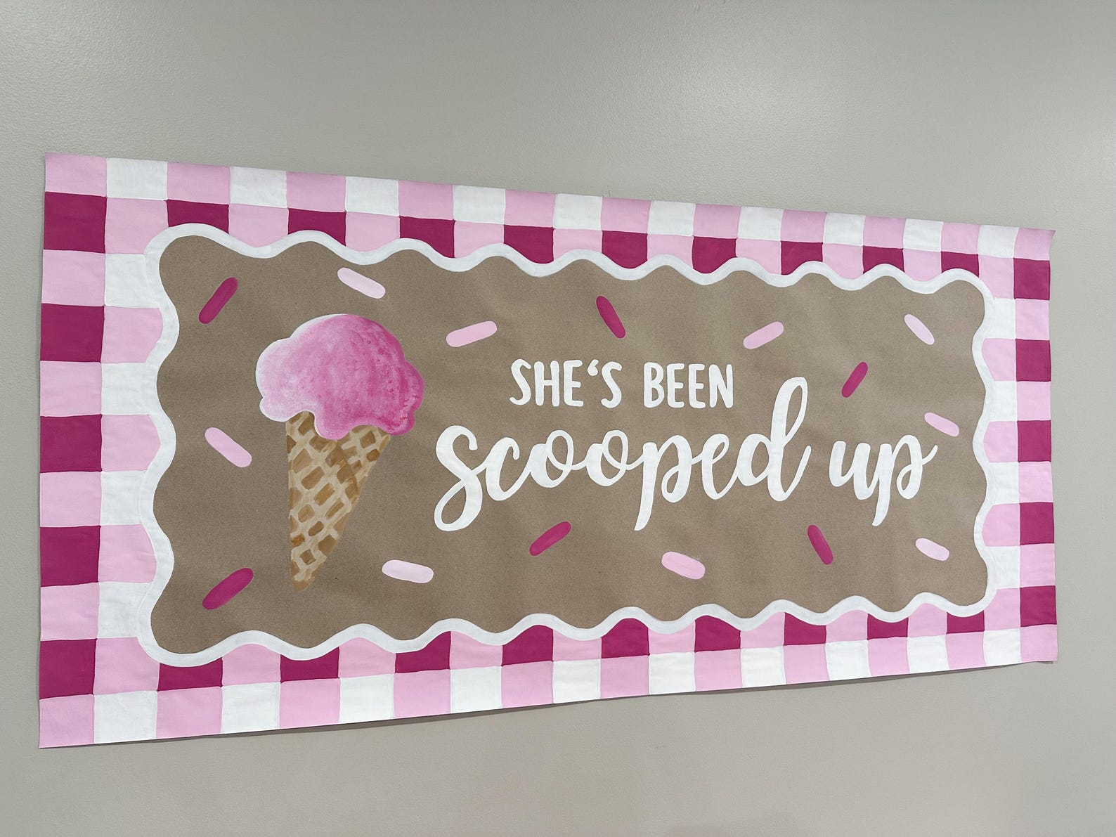 She's Been Scooped up | Custom Hand-painted Banner - Etsy
