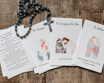 Rosary Mysteries Art - Etsy