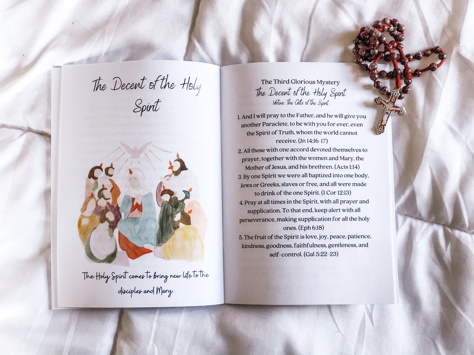 Complete Scriptural Rosary Book, 4x6, Watercolor, Devotional, Lent ...