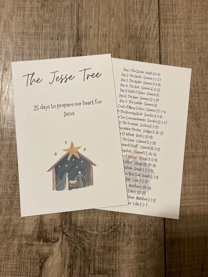 Jesse Tree Ornaments & Verses for Advent - Etsy UK
