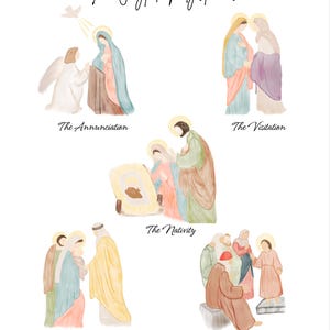 Mysteries of the Rosary Wall Art- DIGITAL DOWNLOAD - Etsy