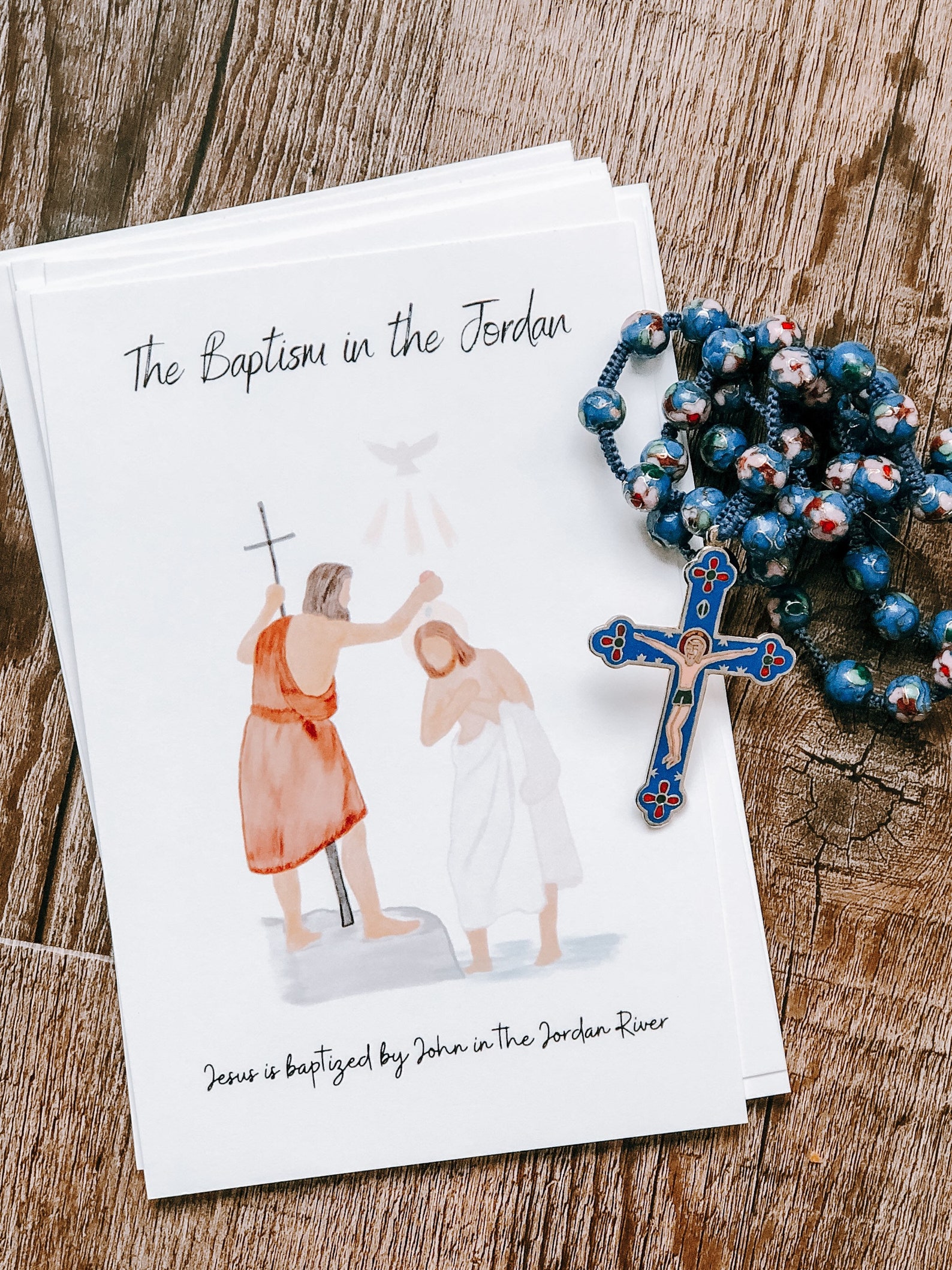 Complete Mysteries of Rosary Card Set 4x6 Watercolor Lent - Etsy