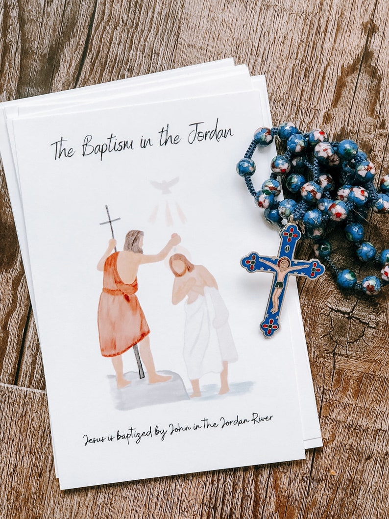 Complete Mysteries of the Rosary Card Set 4x6 Watercolor - Etsy