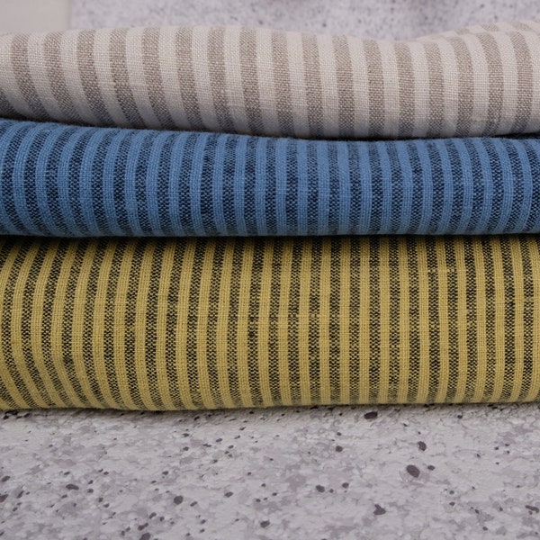 Striped Linen Fabric - Etsy
