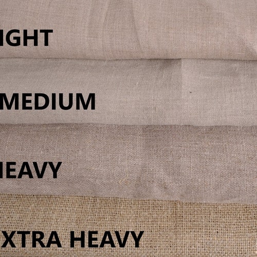 PURE Medium Weight Linen Fabric by the Yard Meter Natural 150 - Etsy