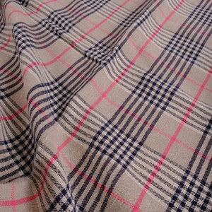 KARIERTE schwere Leinen Meterware 150 cm Breite 240 g/qm Nähkaro Karo ...