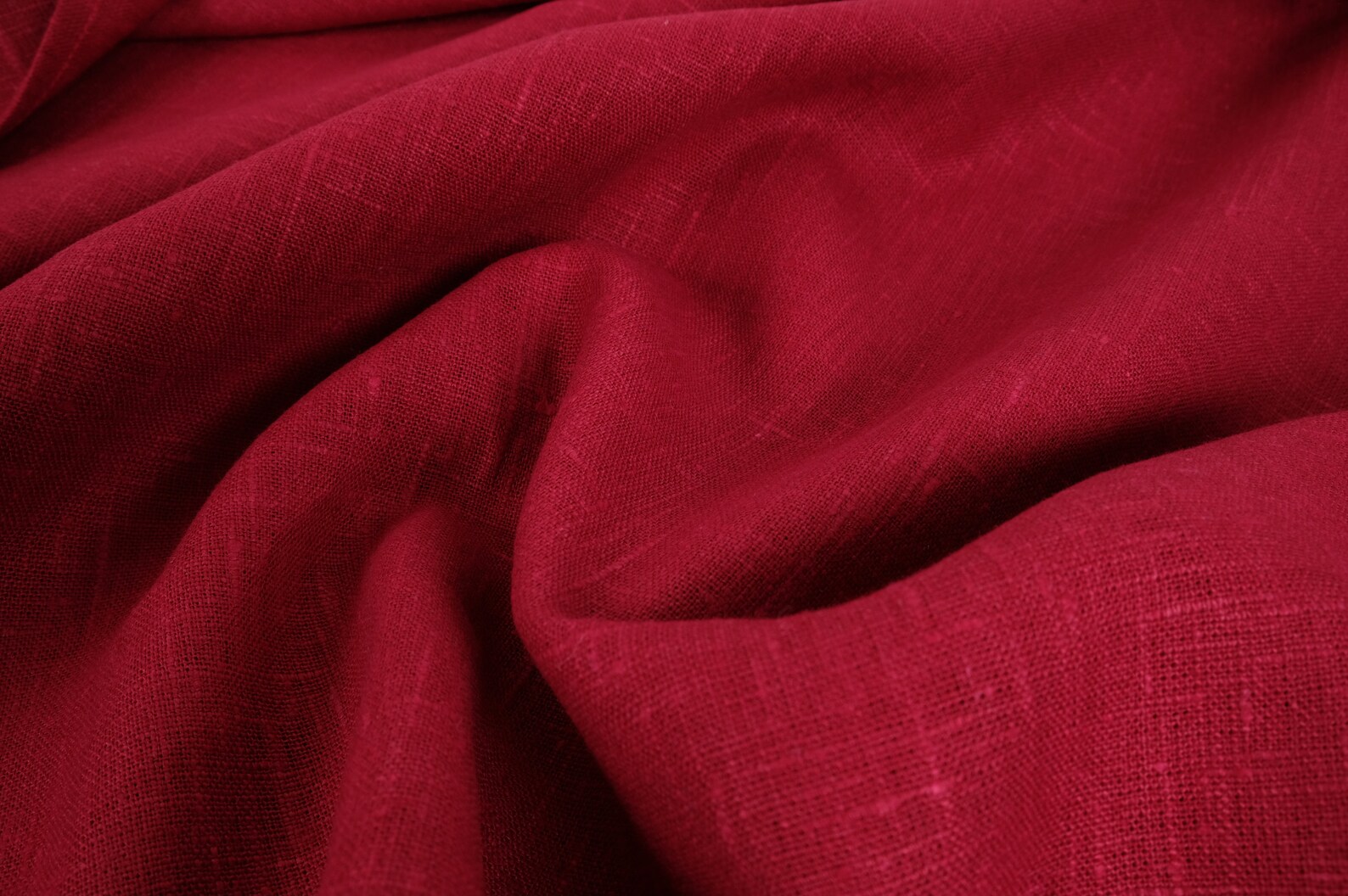 RED HEAVY Weight Pure Linen Fabric by the Yard by the Meter | Etsy