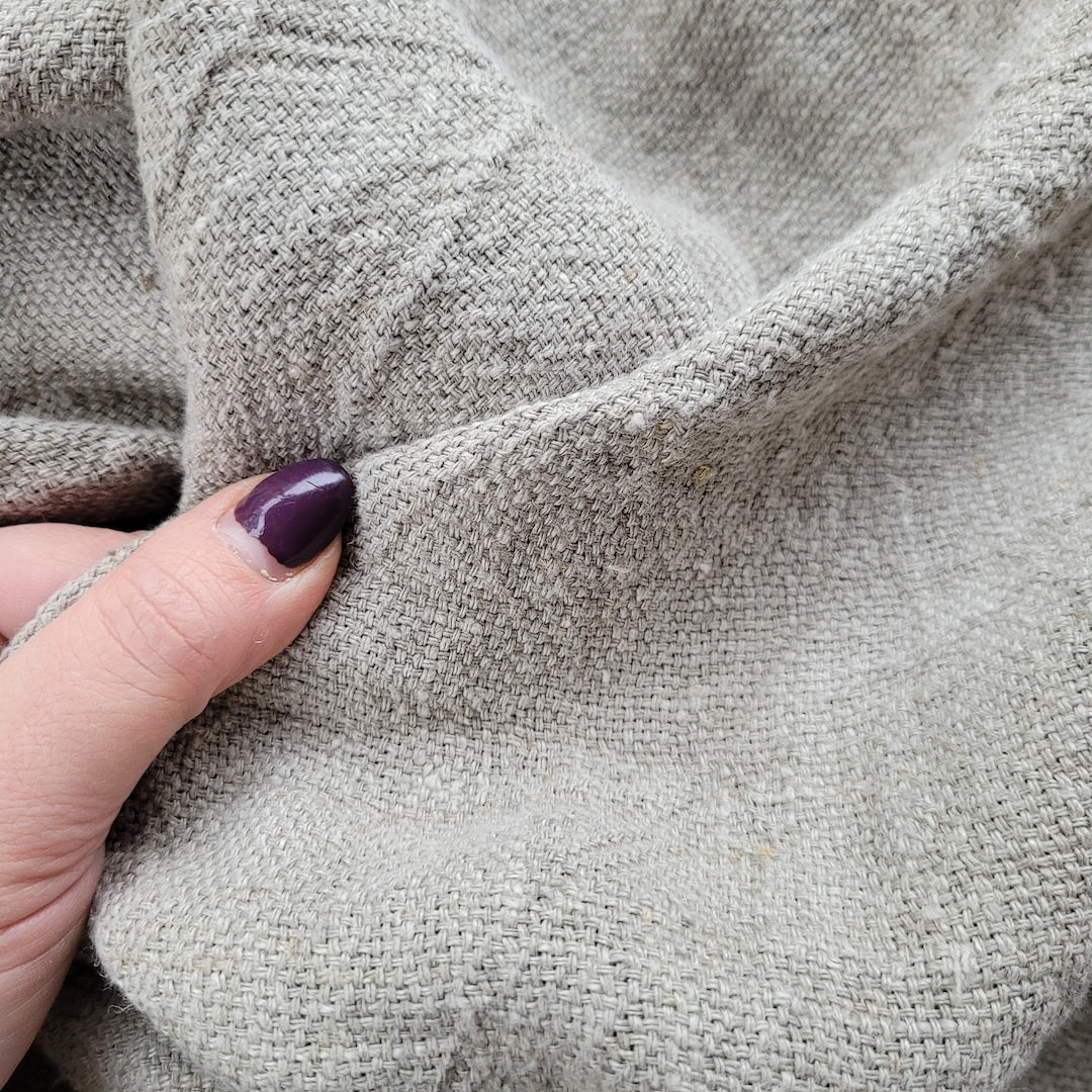 Wide EXTRA Heavy Weight Linen Fabric Yard by the Meter 200 Cm Width 400 ...