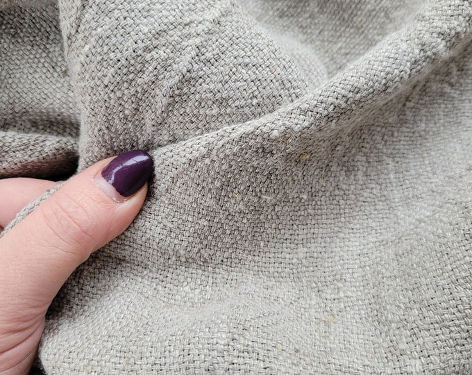 Wide EXTRA Heavy Weight Linen Fabric Yard by the Meter 200 Cm Width 400 ...