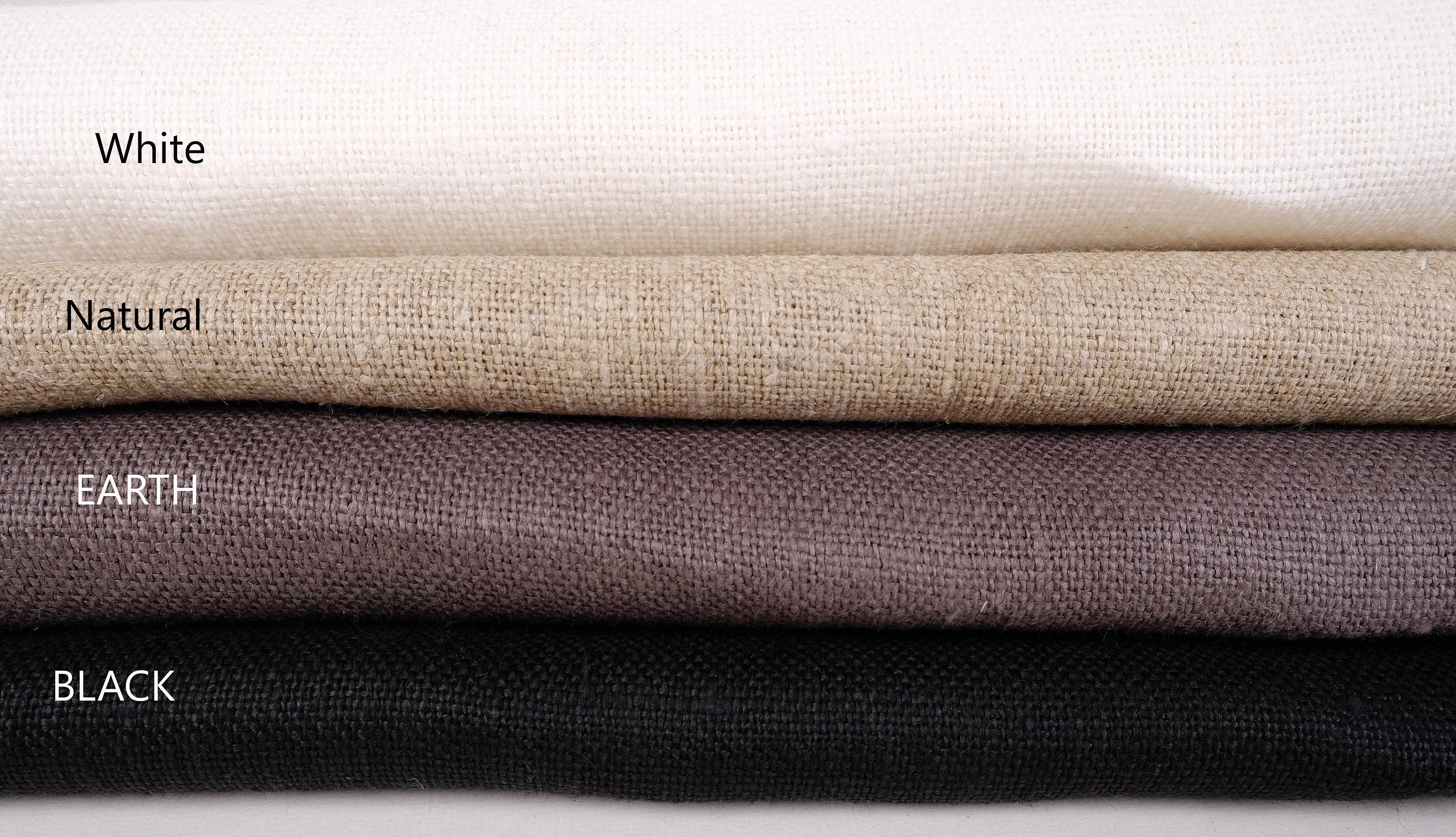 EXTRA Heavy Weight Linen Fabric by the Yard by the Meter 100 Cm Width ...