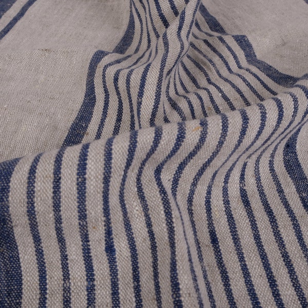 Striped Linen Fabric - Etsy