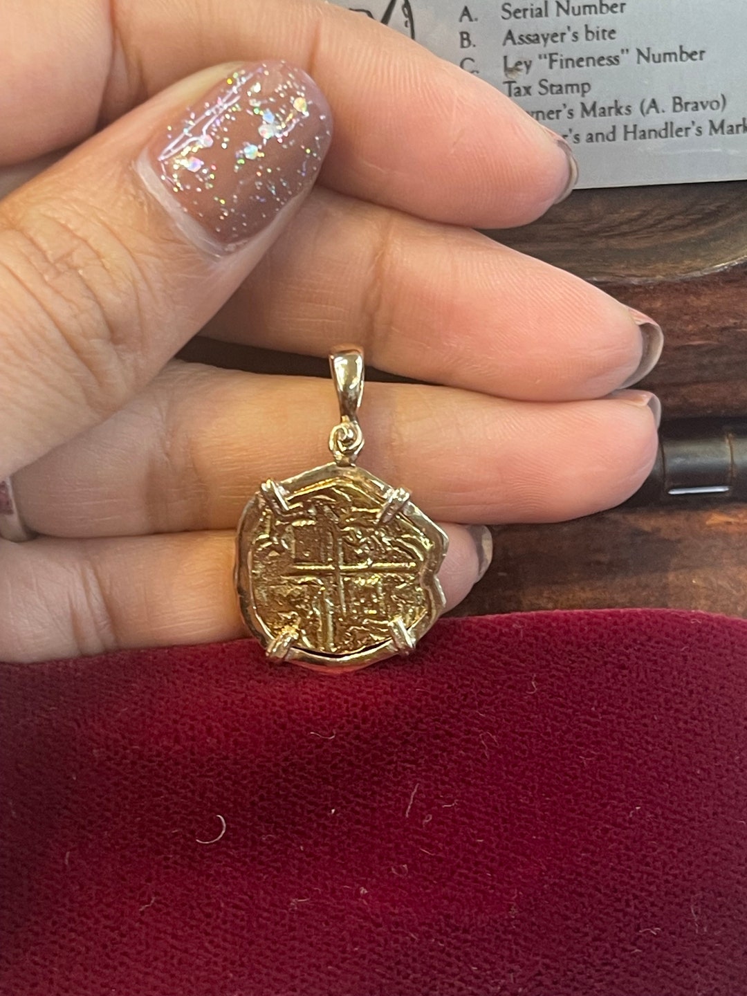 14k Solid Gold Mini Atocha Shipwreck Treasure Mel Fisher Gold Coin ...