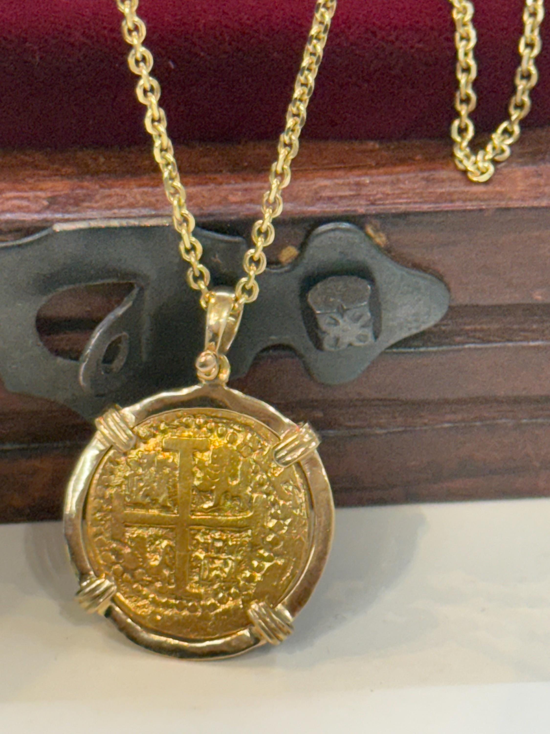 14k Gold Atocha Shipwreck Coin Pendant - Mel Fisher Treasure - Etsy