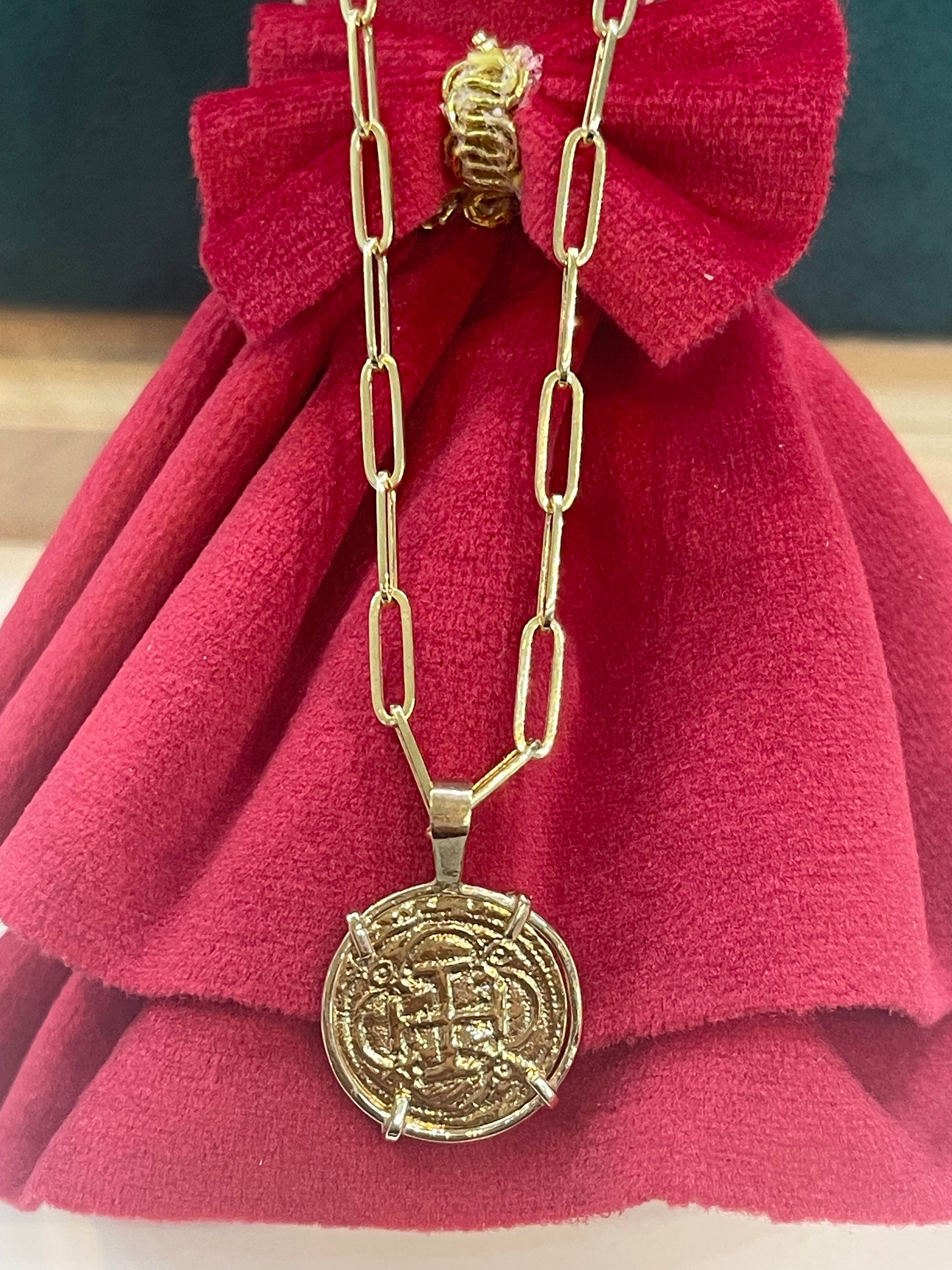 14k Gold Atocha Shipwreck Coin Pendant - Mel Fisher Treasure - Etsy