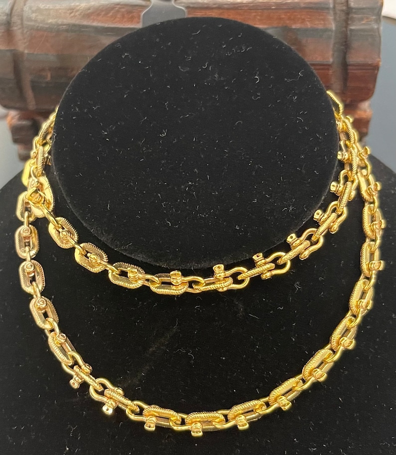 Handmade Solid and Heavy 14k Gold Shackle Link Chain 6.4mm - Etsy