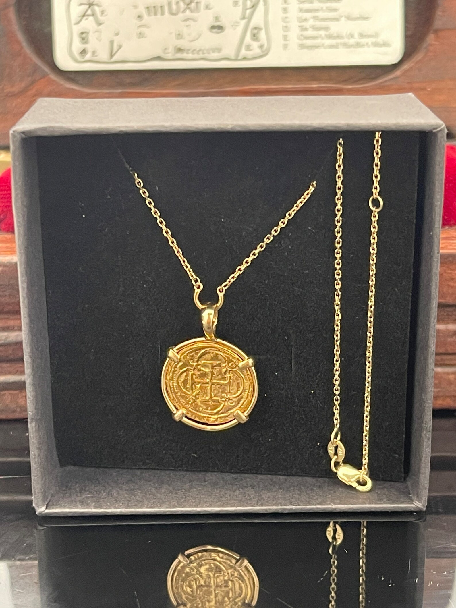 Atocha Shipwreck 14k Gold Coin Pendant Necklace: Adjustable Chain - Etsy