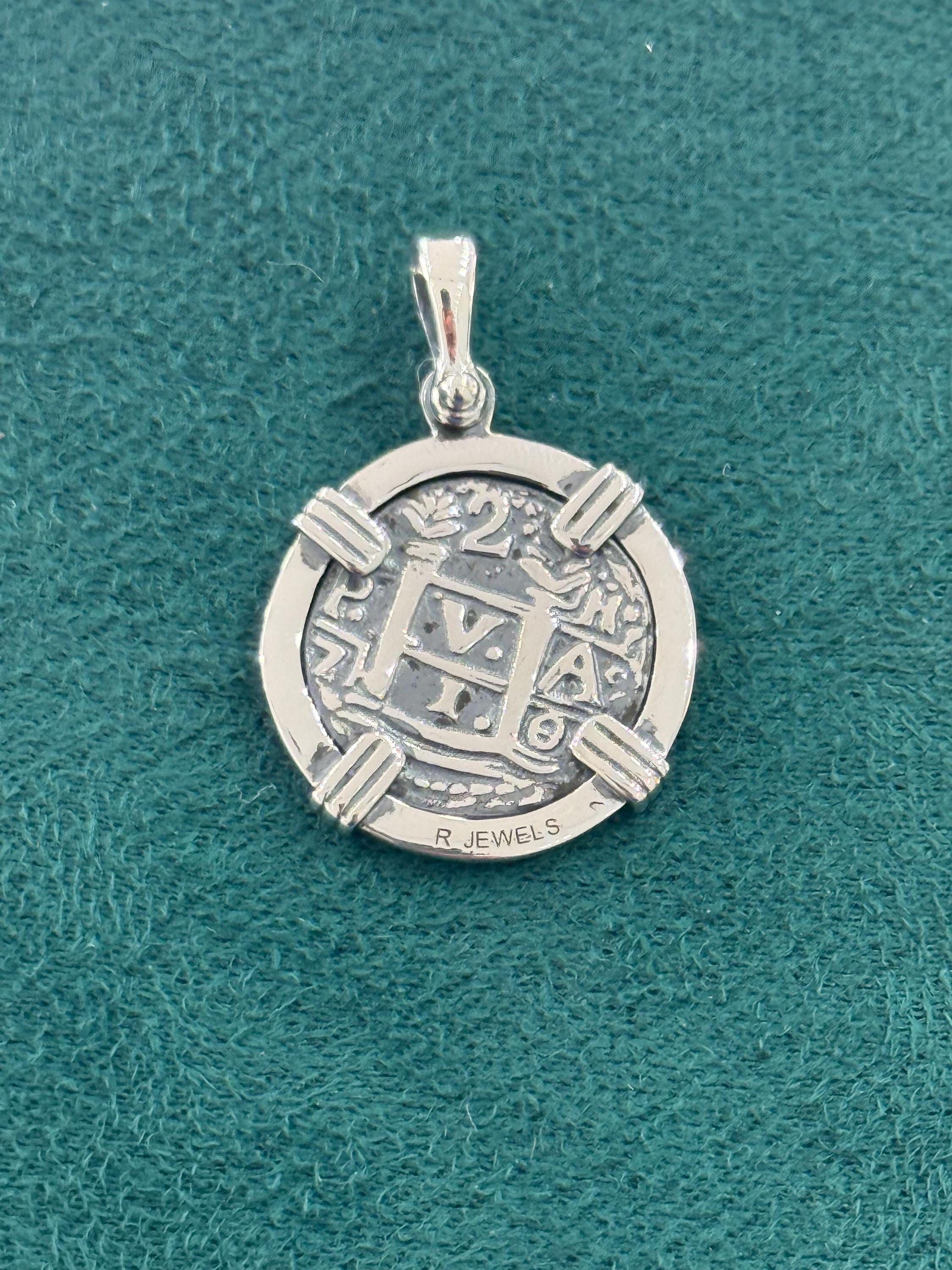 Atocha Shipwreck Treasure Mel Fisher Silver Mini Coin Pendant Dime Size ...