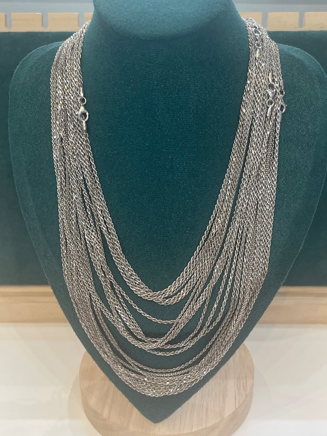 925 Italian Sterling Silver Solid Mini Rope Chains - Etsy