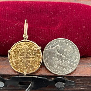 14k Solid Gold Atocha Shipwreck Gold Coin Pendant - Etsy