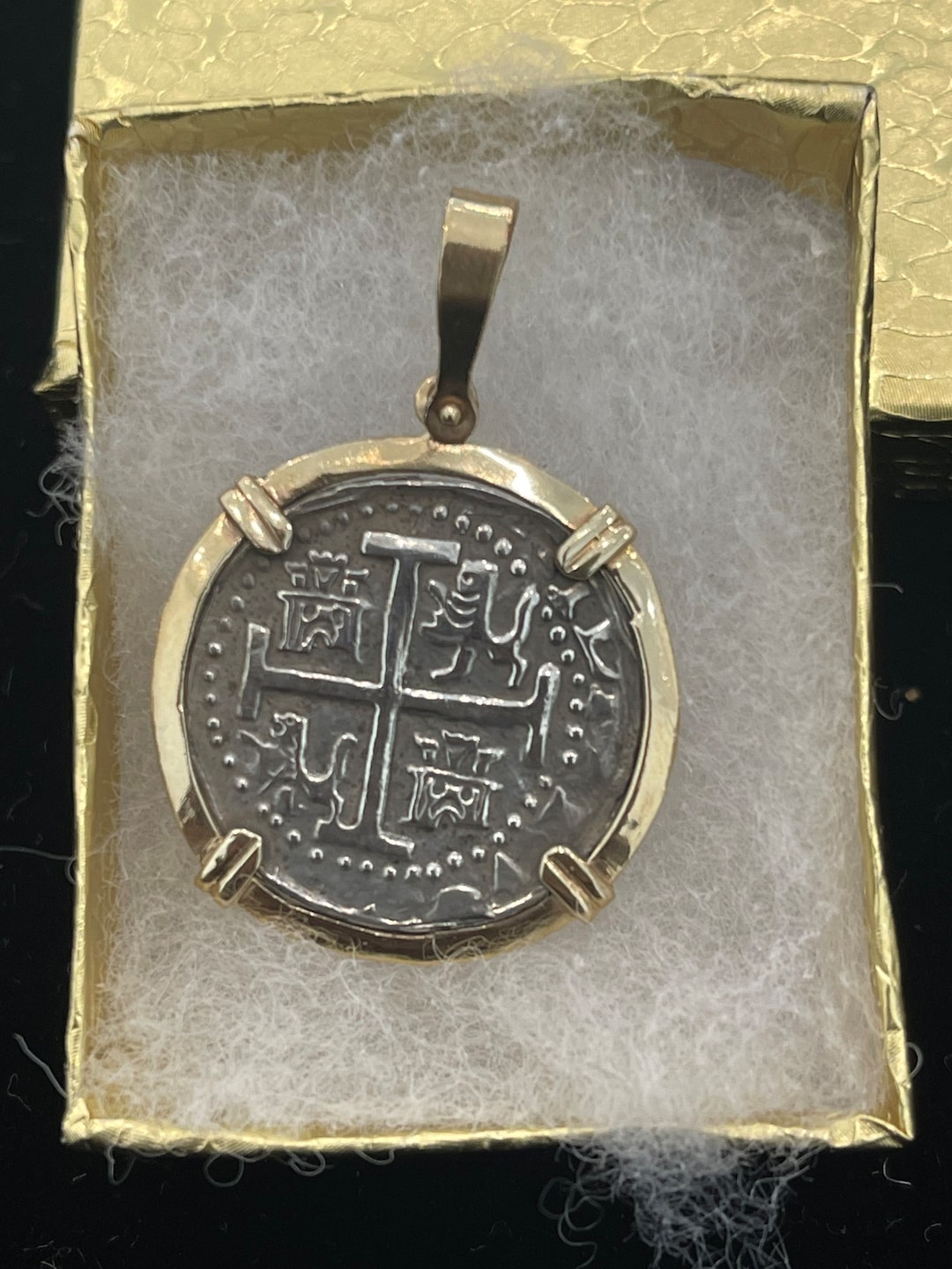 Atocha Shipwreck Treasure Mel Fisher Silver Coin Pendant in 14k Real ...