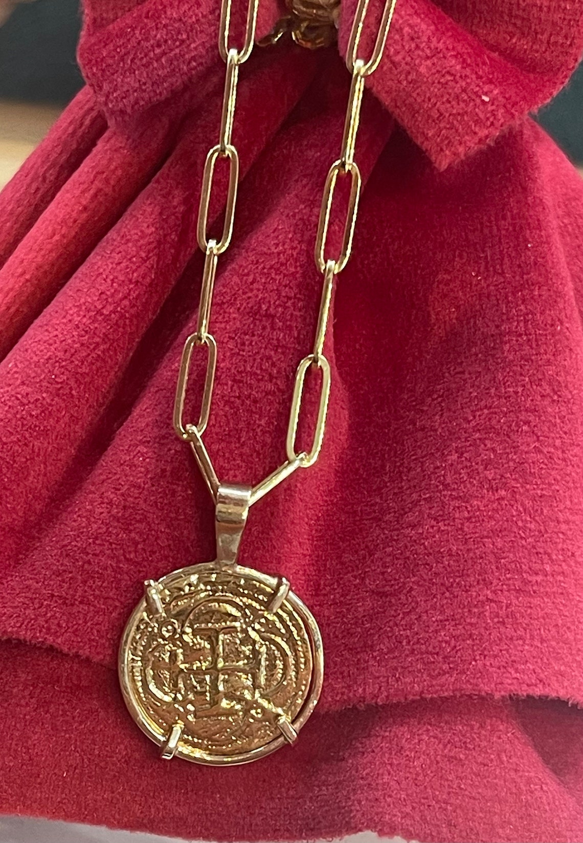 14k Gold Atocha Shipwreck Coin Pendant - Mel Fisher Treasure - Etsy
