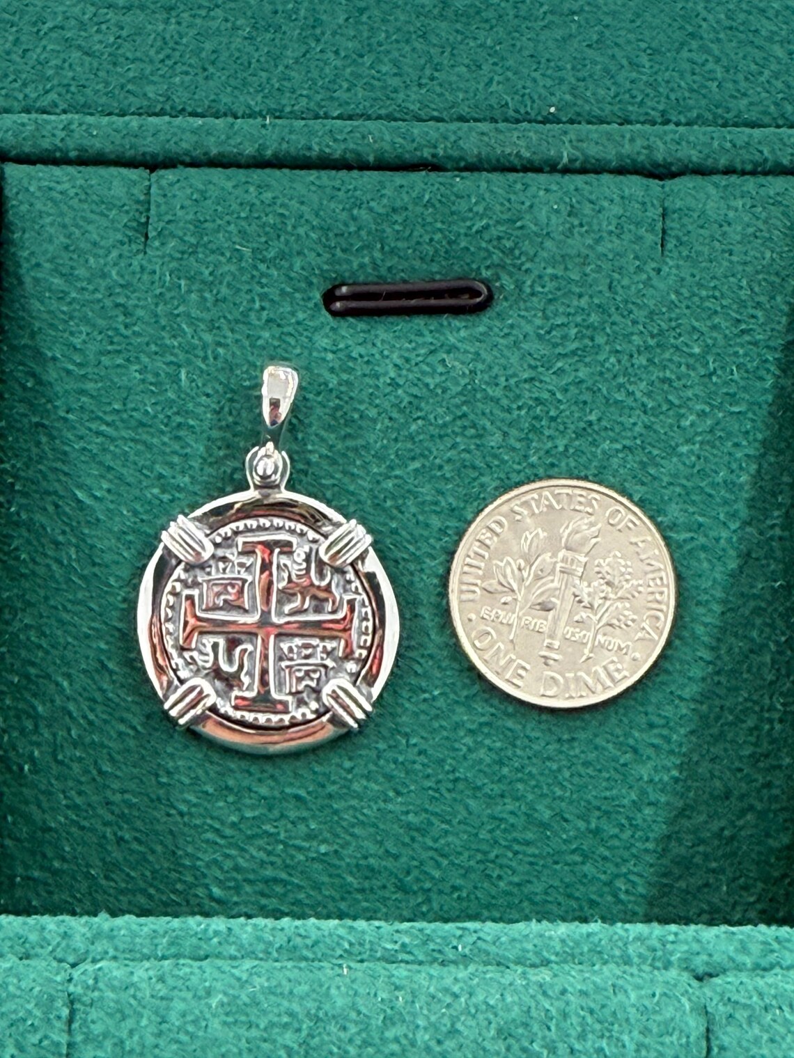 Atocha Shipwreck Treasure Mel Fisher Silver Mini Coin Pendant Dime Size ...