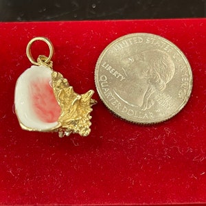 14kt Solid Gold Handmade Conch Shell Pendant - Etsy