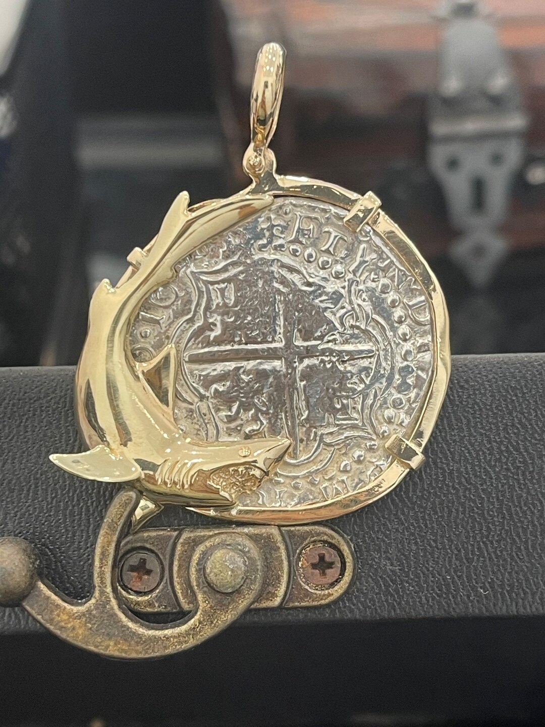 Atocha Shipwreck Treasure Mel Fisher Silver Coin Pendant in 14k Solid ...