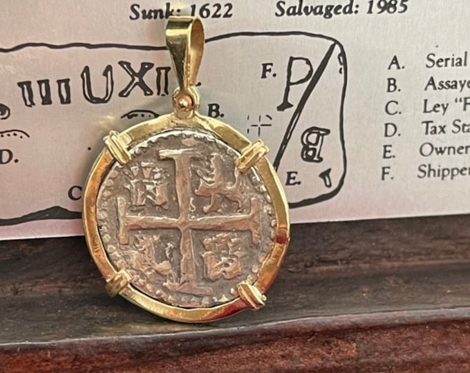 Atocha 1622 14kt Real Gold Shipwreck Sunken Treasure Coin Genuine ...