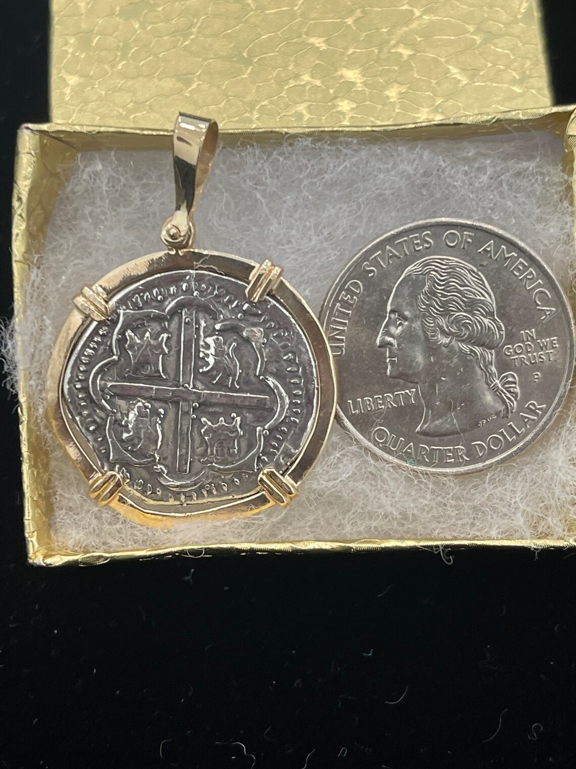 Atocha Shipwreck Treasure Mel Fisher Silver Coin Pendant in 14k Real ...