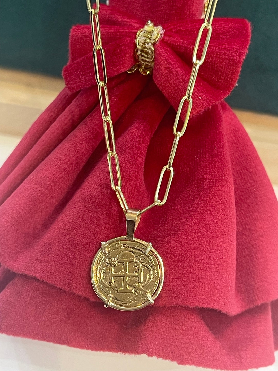 14k Gold Atocha Shipwreck Coin Pendant - Mel Fisher Treasure - Etsy