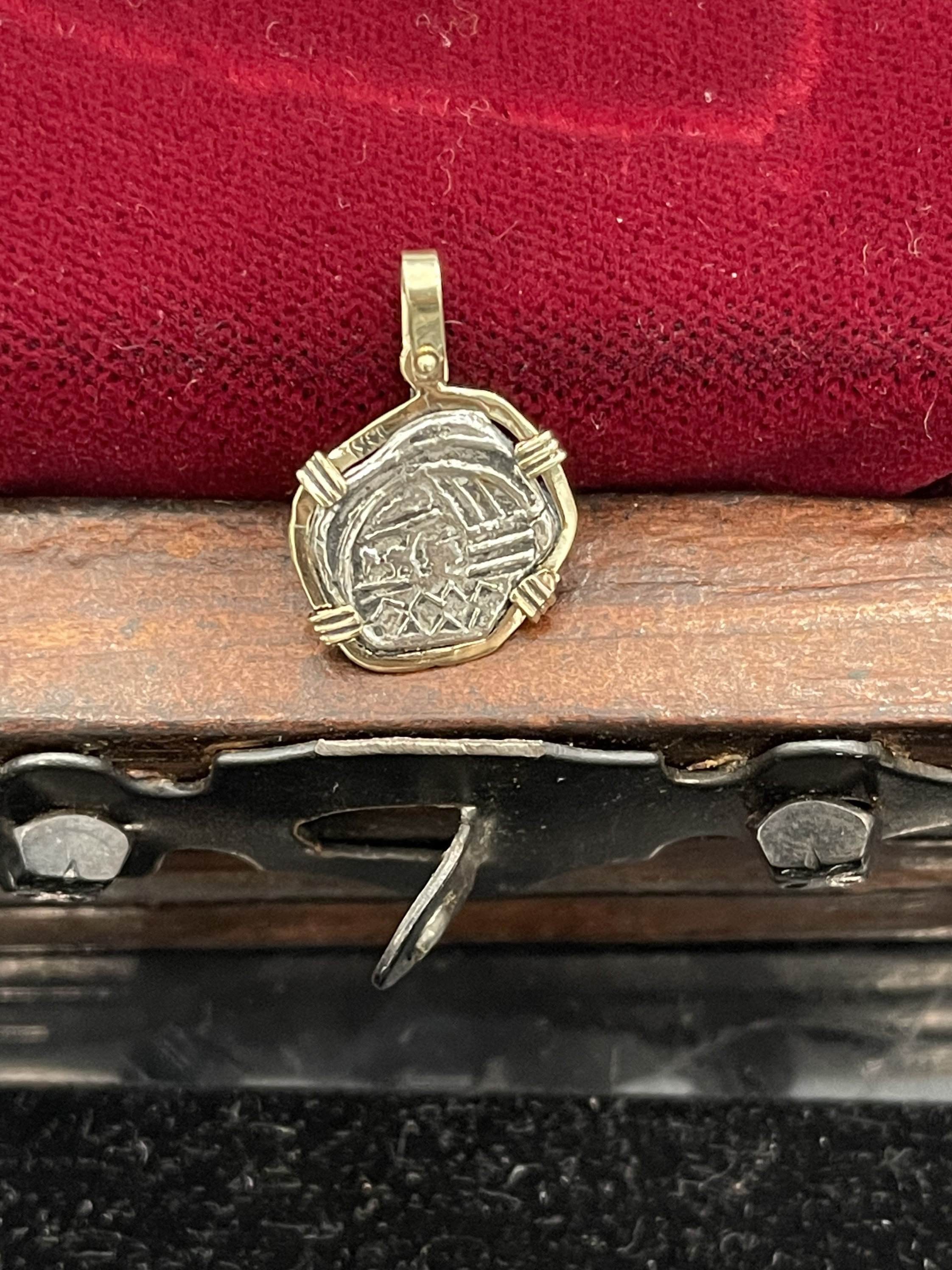 Atocha Shipwreck Treasure Mel Fisher Silver Coin Pendant in 14k Gold ...