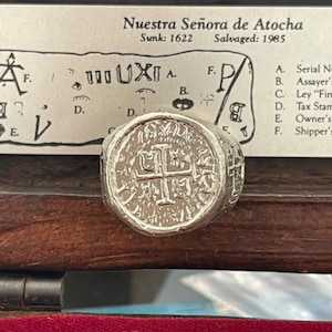Atocha Shipwreck Treasure Large Coin Ring Made From Atocha Silver Bars ...
