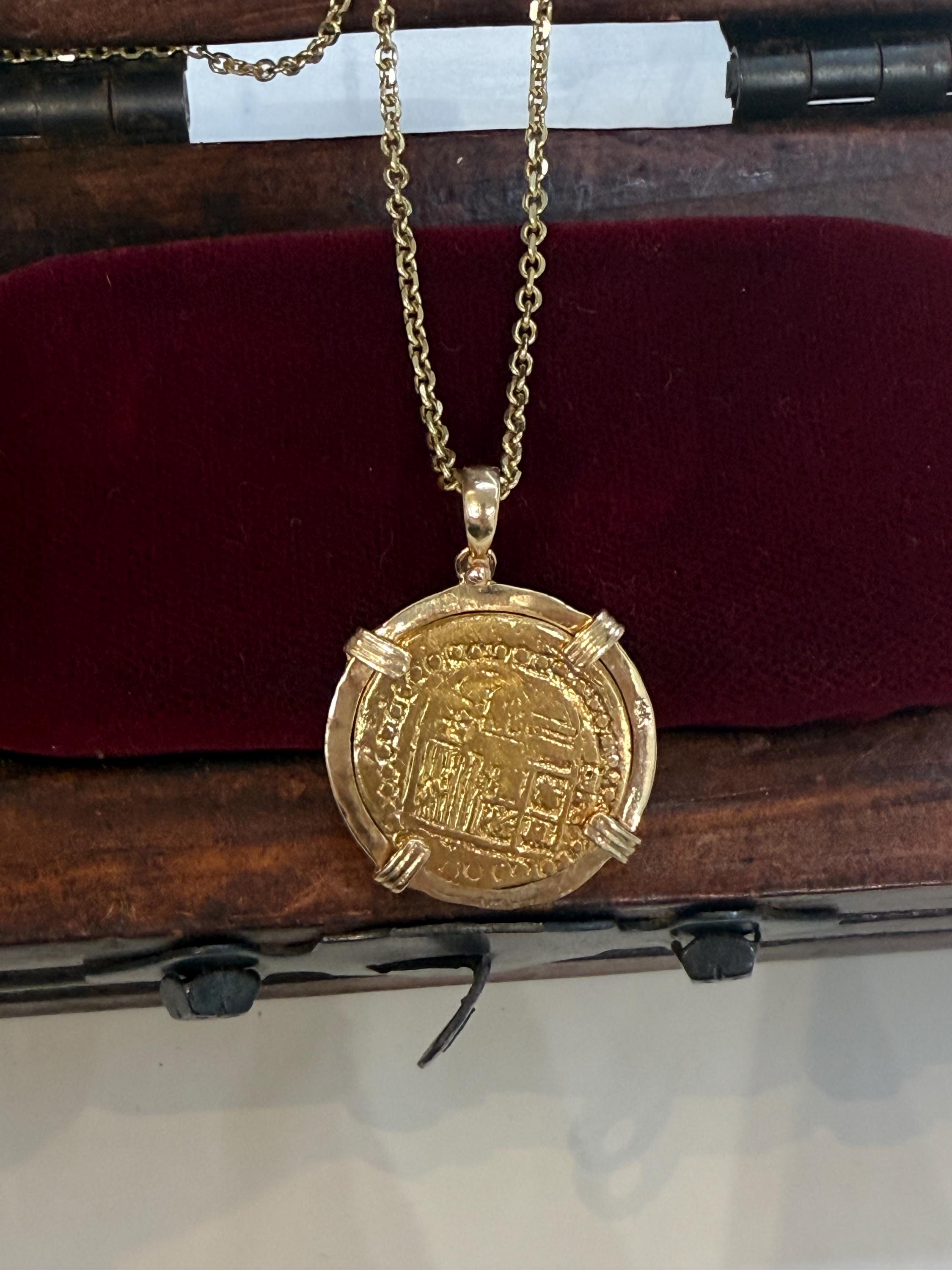 14k Gold Atocha Shipwreck Coin Pendant - Mel Fisher Treasure - Etsy