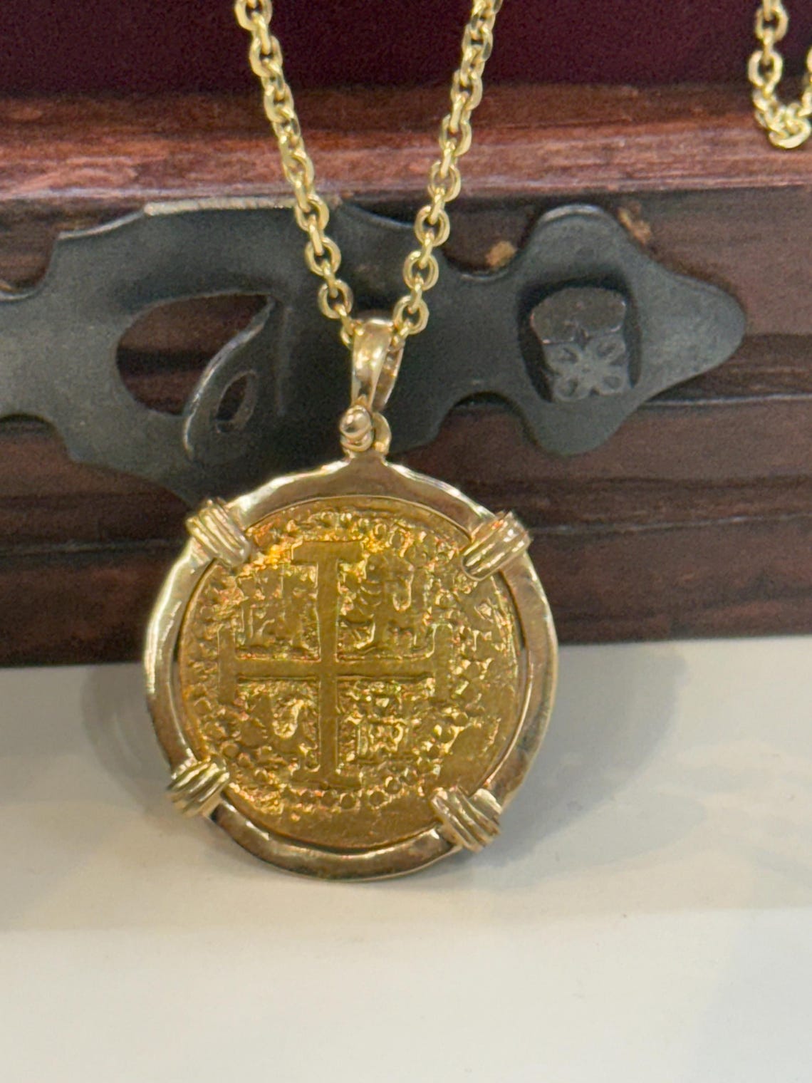 14k Gold Atocha Shipwreck Coin Pendant - Mel Fisher Treasure - Etsy