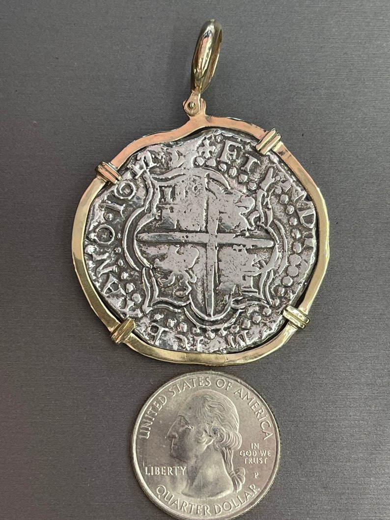 Atocha Big Shipwreck Coin Pendant in 14kt Gold Bezel - Etsy
