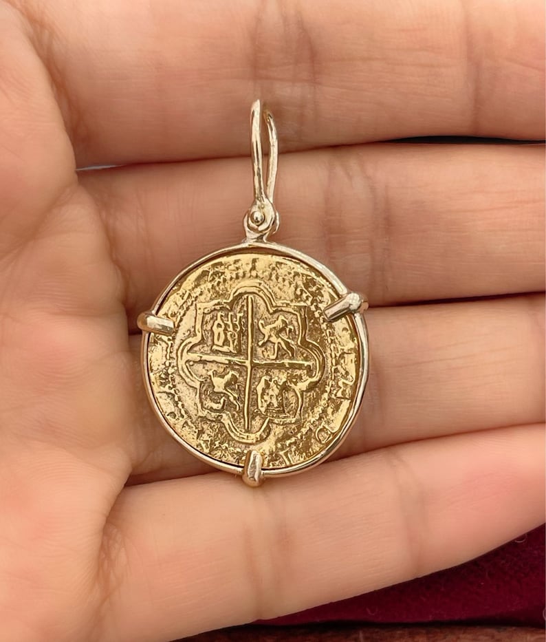 14 Solid Gold Atocha Shipwreck Gold Coin Pendant - Etsy