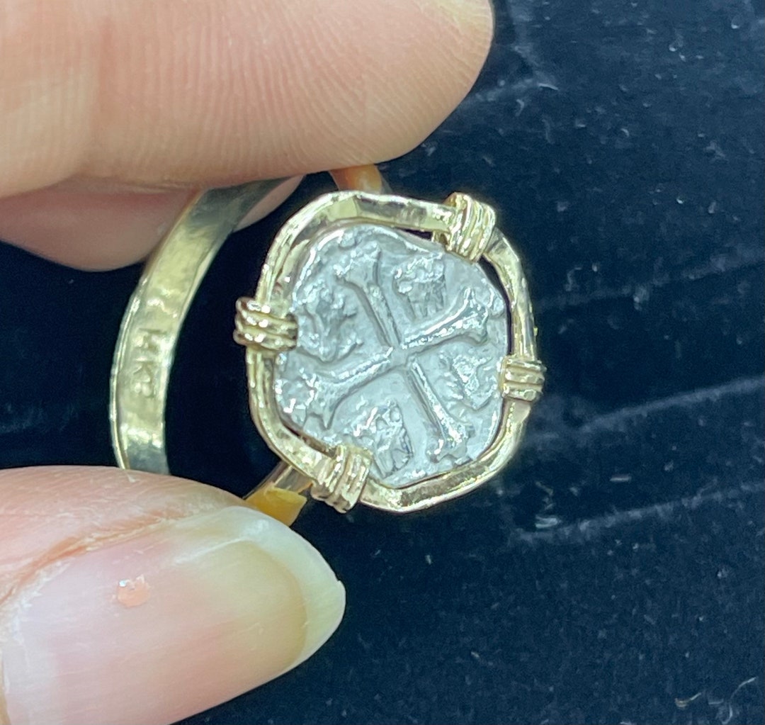 Atocha Shipwreck Silver Coin Ring: Mel Fisher Treasure, 14kt Gold - Etsy