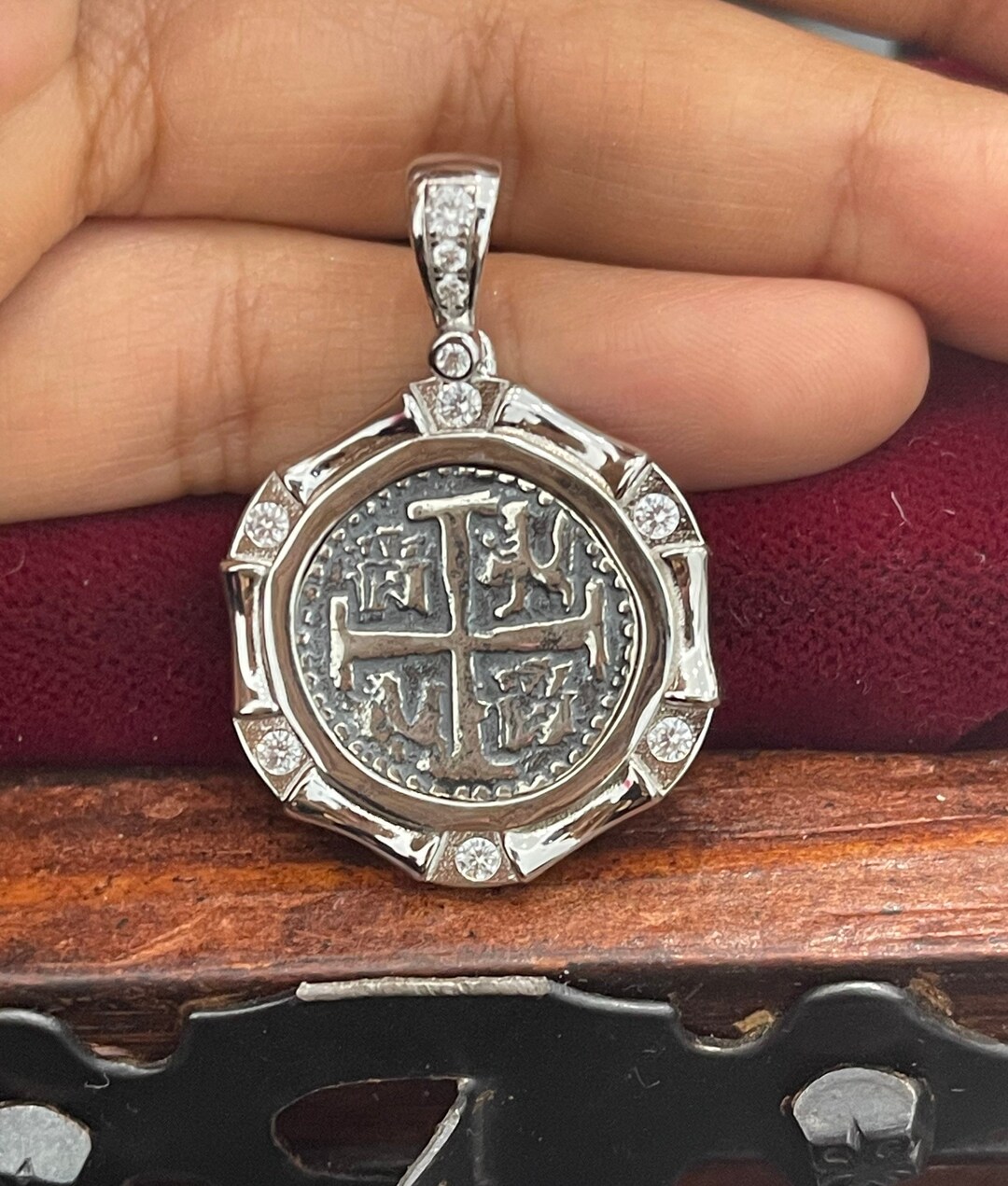Atocha Shipwreck Silver Coin Pendant: Mel Fisher Treasure Crystals - Etsy