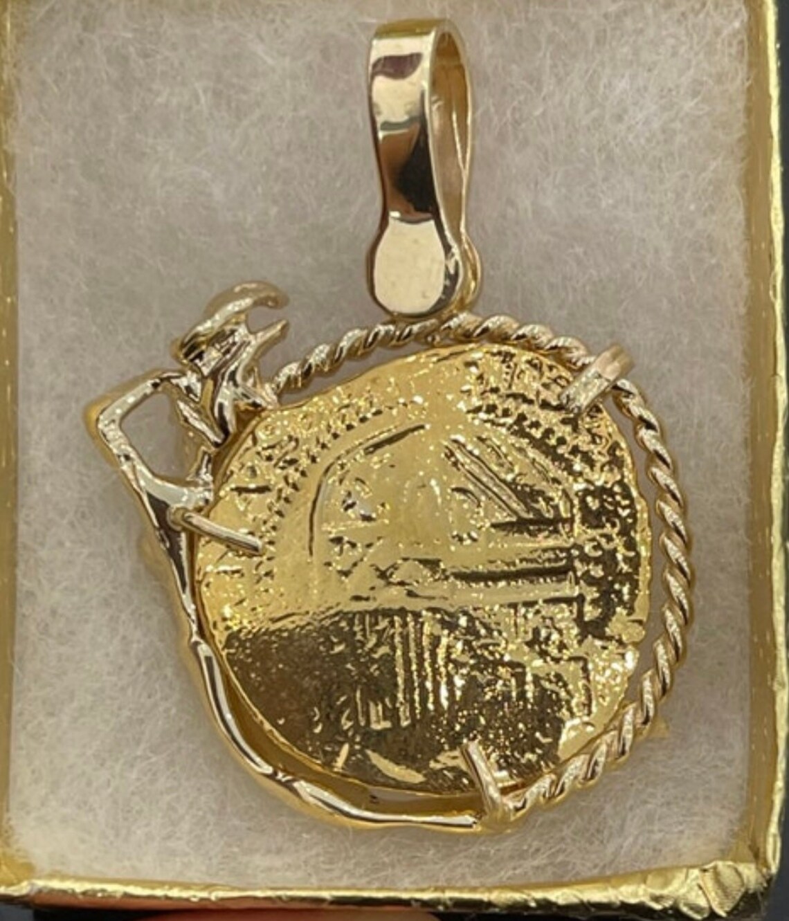 Absolutely Gorgeous 14k Solid Gold Atocha Gold Coin Pendant in - Etsy