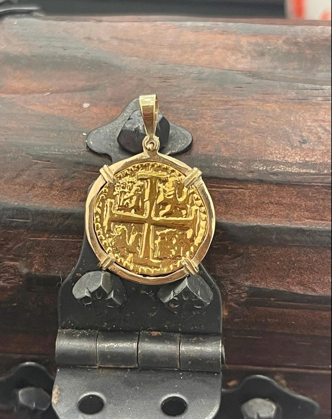 14k Solid Real Gold Atocha Shipwreck Coin Pendant - Etsy