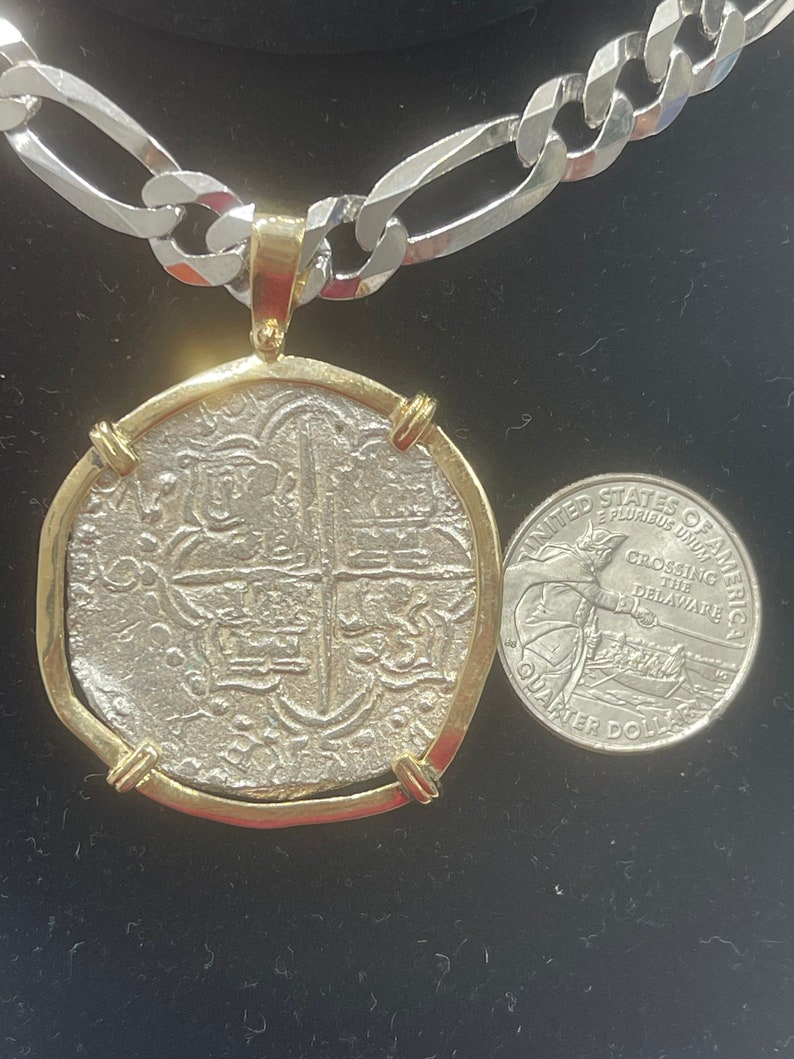 Atocha Shipwreck Silver Coin Pendant: 14k Gold Bezel - Etsy