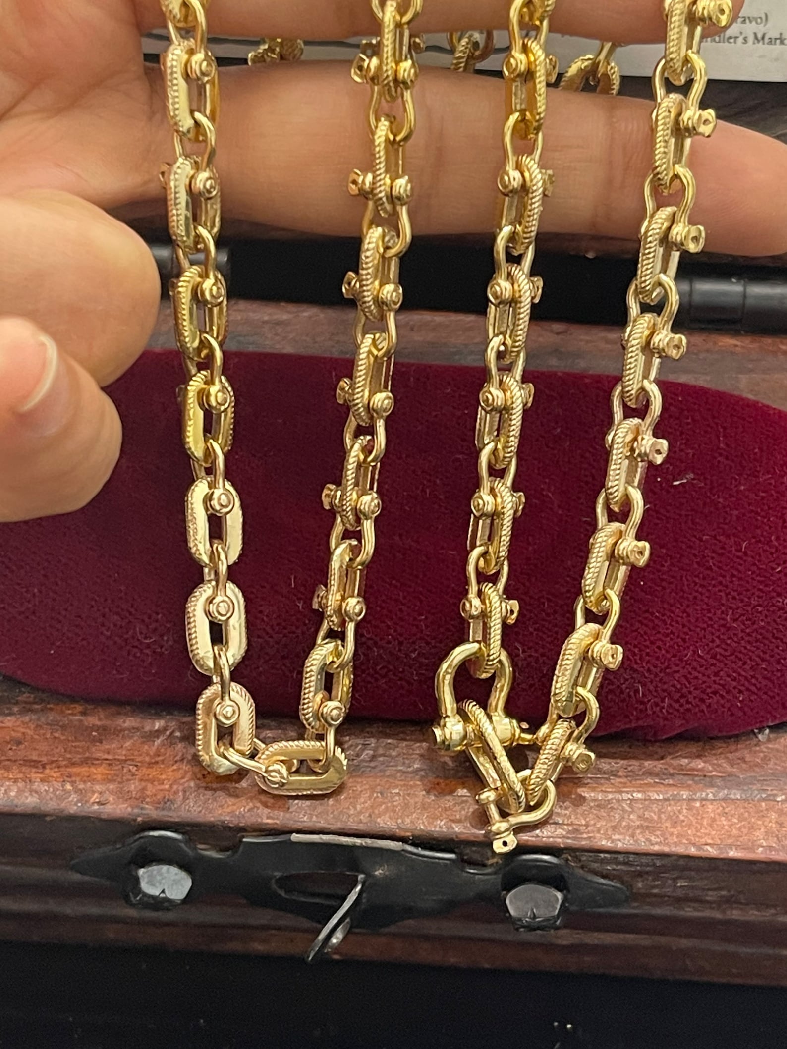 Handmade Solid and Heavy 14k Gold Shackle Link Chain 6.4mm - Etsy