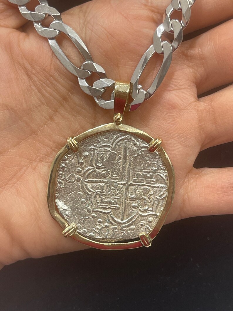 Atocha Shipwreck Silver Coin Pendant: 14k Gold Bezel - Etsy